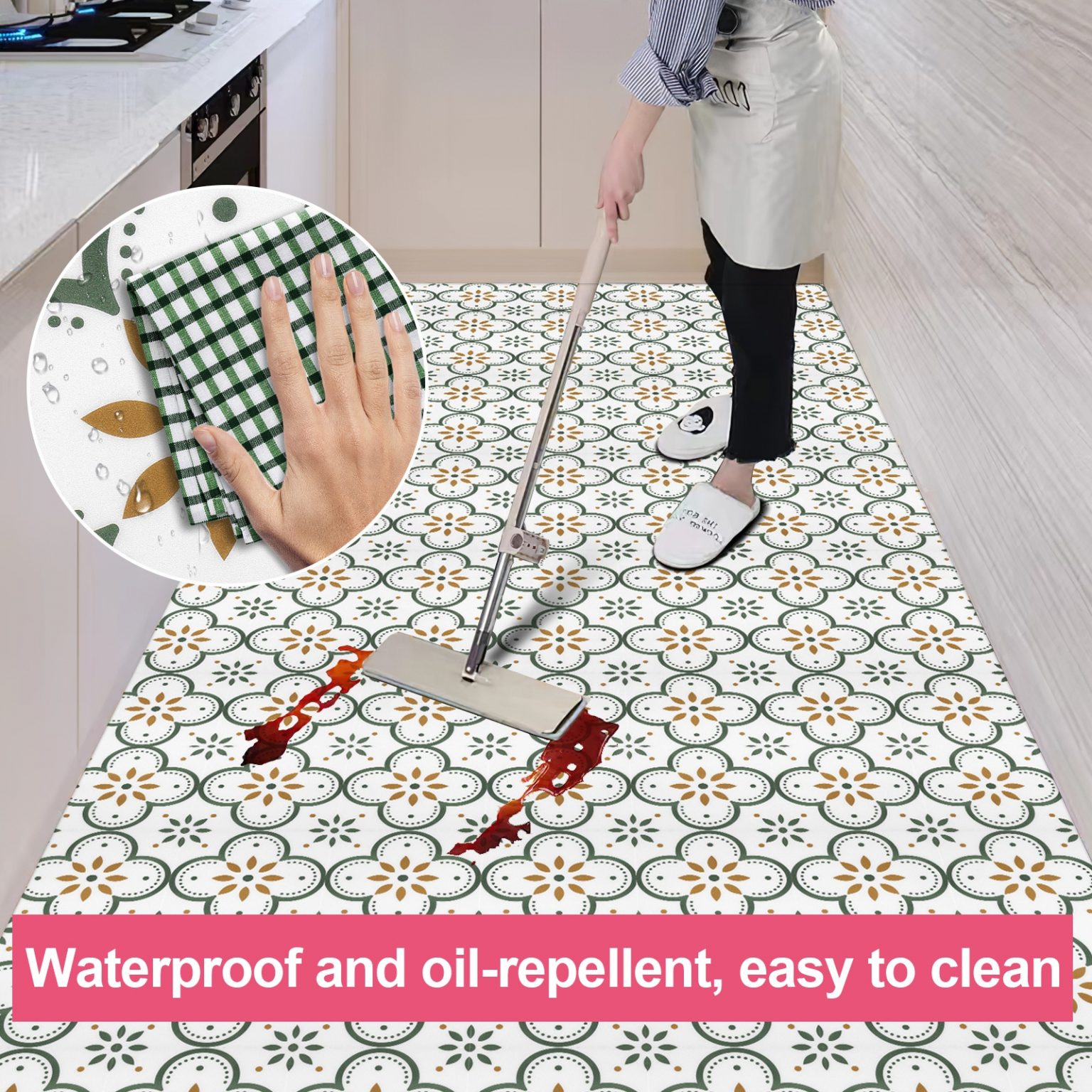 Morcart 3D Mosaic Self Adhesive Tile Floor Sticker Backsplash- 12inches X 12inches DIY For ...